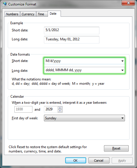 Customizing Date And Time In Windows 7 And Vista