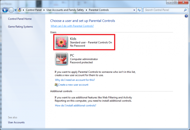 Windows 7 Parental Controls: Set Time-Based Restrictions