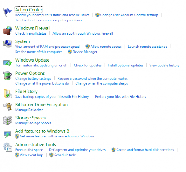 Windows 8: Remove Control Panel Items