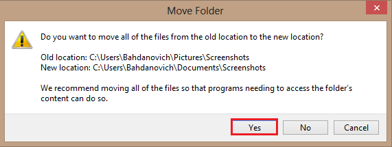 Windows: Change Default Screenshot Folder Location Windows: Change Default Screenshot Folder Location