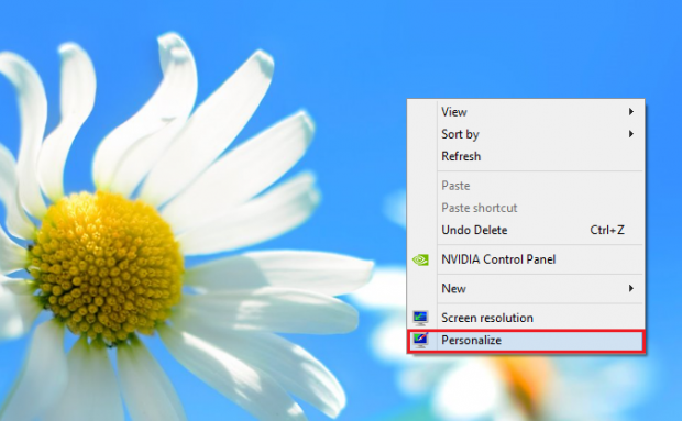 Windows 8: Change the Color of the Window Border and Taskbar