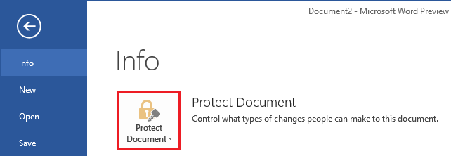 Word: Password Protect your Document