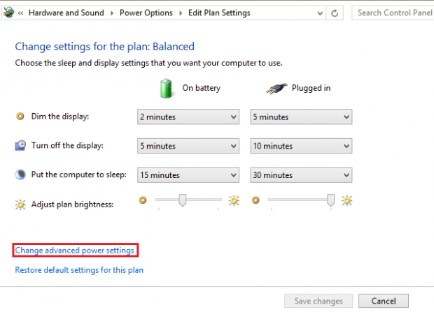 Windows 8: Adjust Time Before Display Turns Off