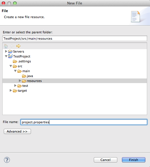 Resolving Variables from a Property File in Spring