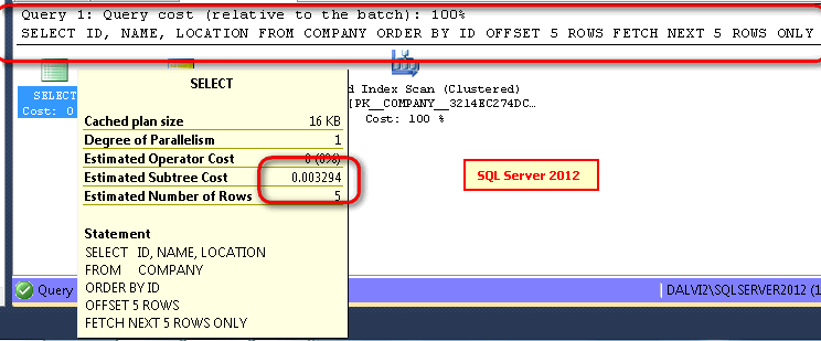 Sql Server 2012 Pagination With Order By And Offset Fetch