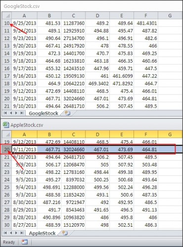 Excel Use Synchronous Scrolling And Split Multiple Columnrows In Verticalhorizontal View
