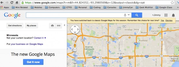 Google Maps: Revert to the Previous Version of Google Maps