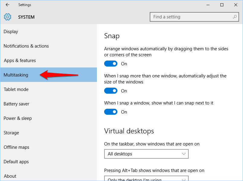 Windows 10: Multitasking with Snap