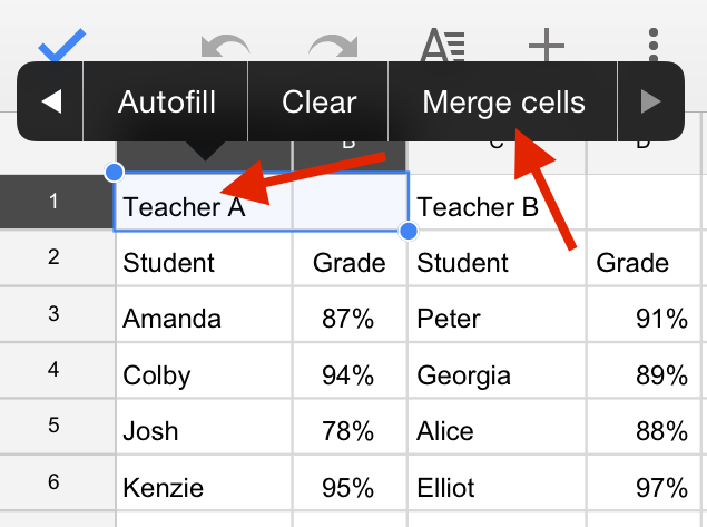 How To Merge Cells In Google Sheets Mobile