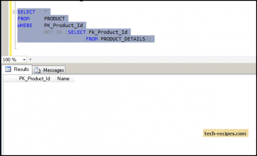 Sql Server Not In Clause With Null Values