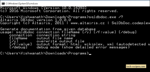 SQL Server: Table Schema Documentation Using DB>Doc