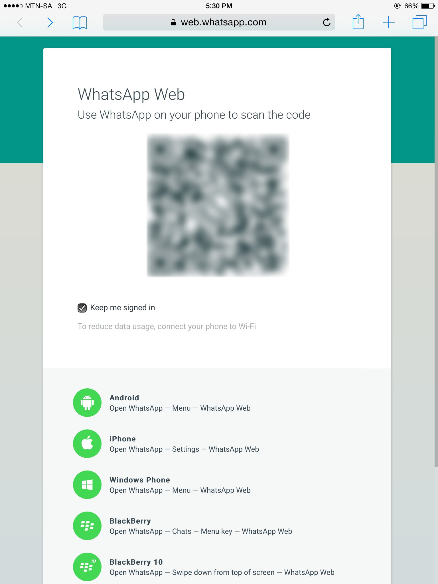 Install WhatsApp web on iPad