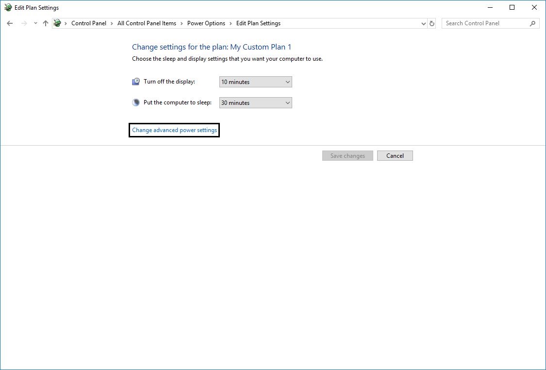 How to create a custom power plan on Windows 10