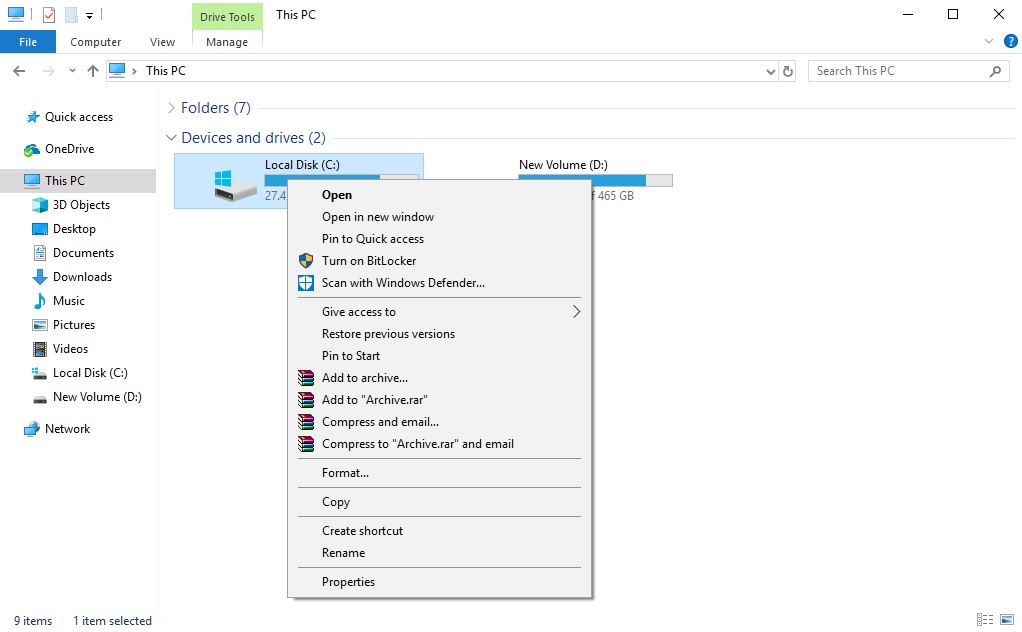 How to free up disk space on Windows 10