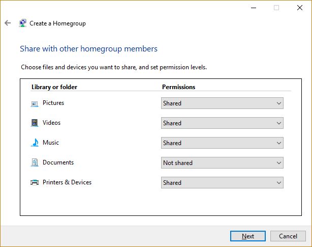 How to set up and join a Homegroup on Windows 10
