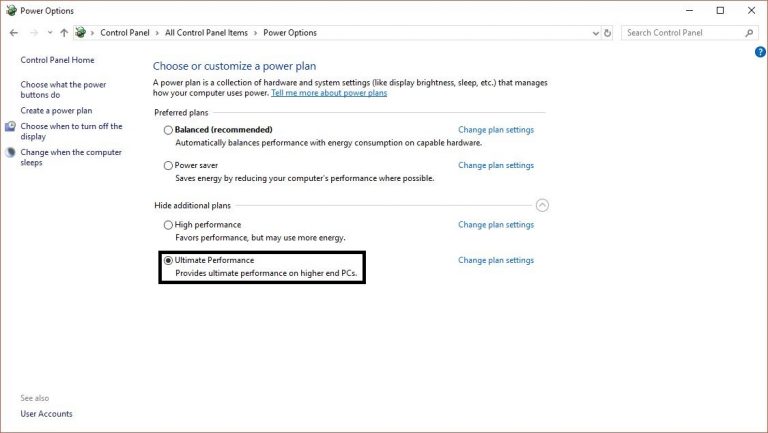 How to enable Ultimate Performance mode on windows 10