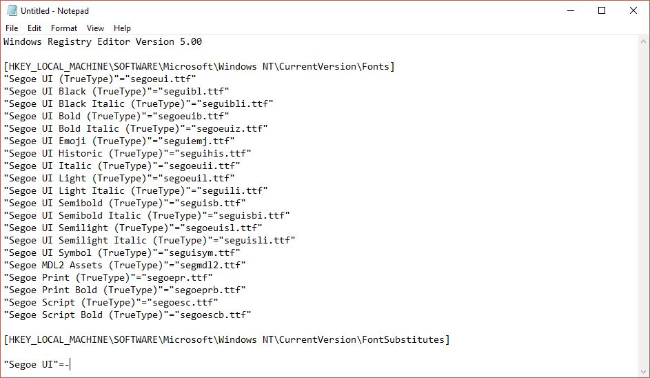 How to change the system font on Windows 10