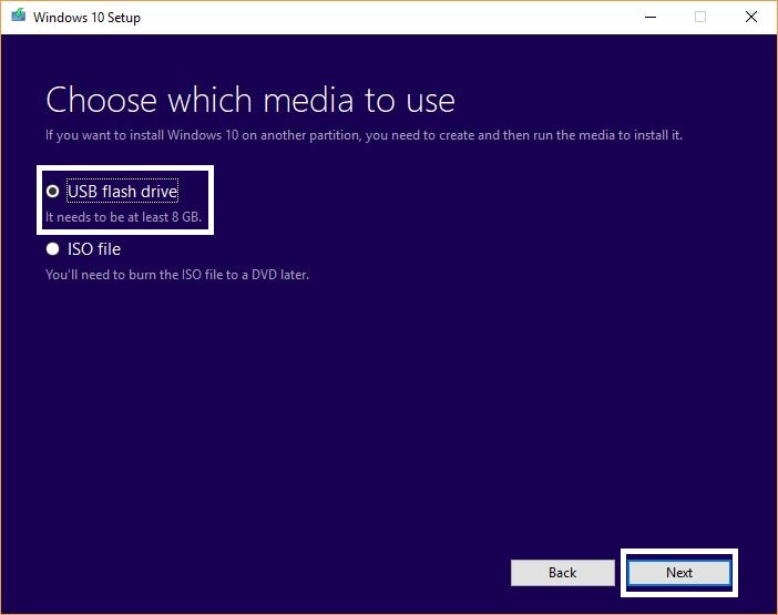 How to create a bootable USB with Windows 10