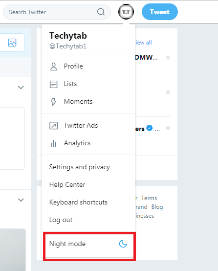 How To Turn On Night Mode On Twitter