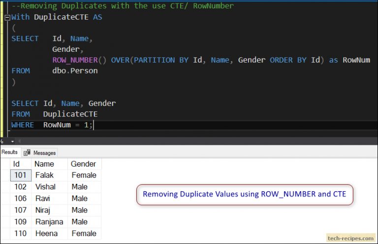 How To Use ROW_NUMBER Function In SQL Server