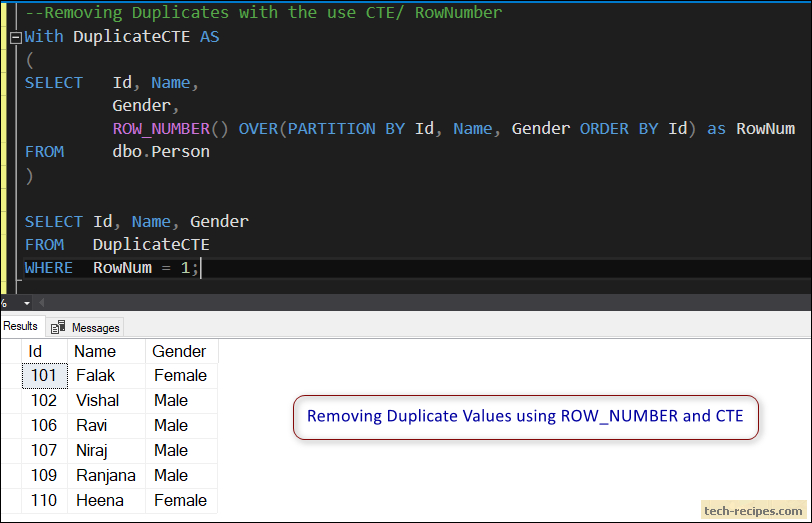 How To Use ROW NUMBER Function In SQL Server