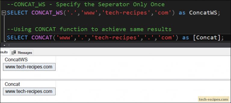 How To Use CONCAT WS Function In SQL Server