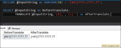 How To Use TRANSLATE Function In SQL Server