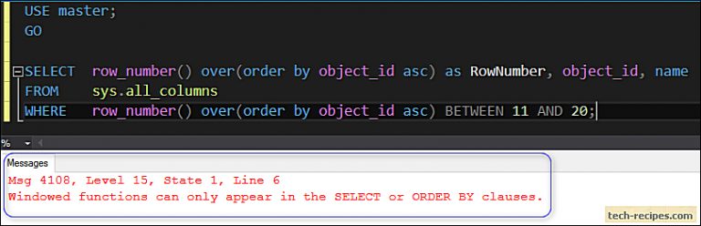 Pagination using ROW_NUMBER with a CTE In SQL Server