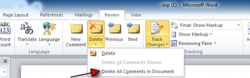 How To Hide Comments In Word Remove Track Changes 