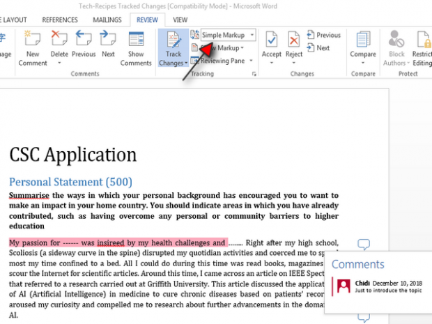 How to Print your Word Documents without Comments or Markups