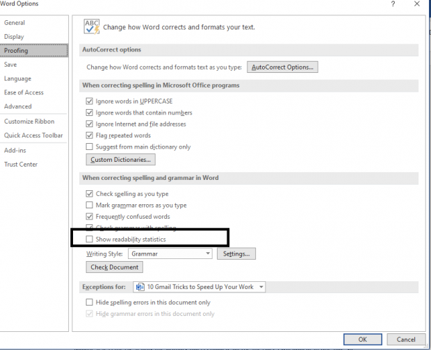 How to Check Readability Statistics in MS Word