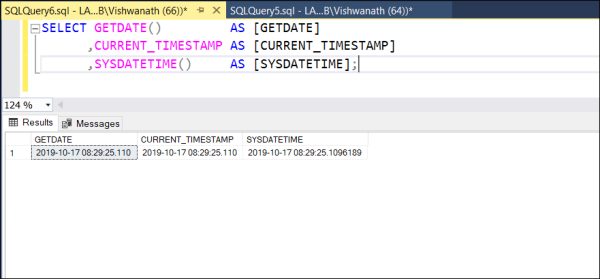 Introduction To DATETIME Functions In SQL Server