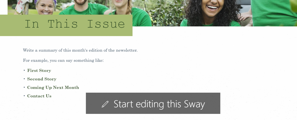 How To Write A Newsletter Using Microsoft Sway Tech Recipes 0607