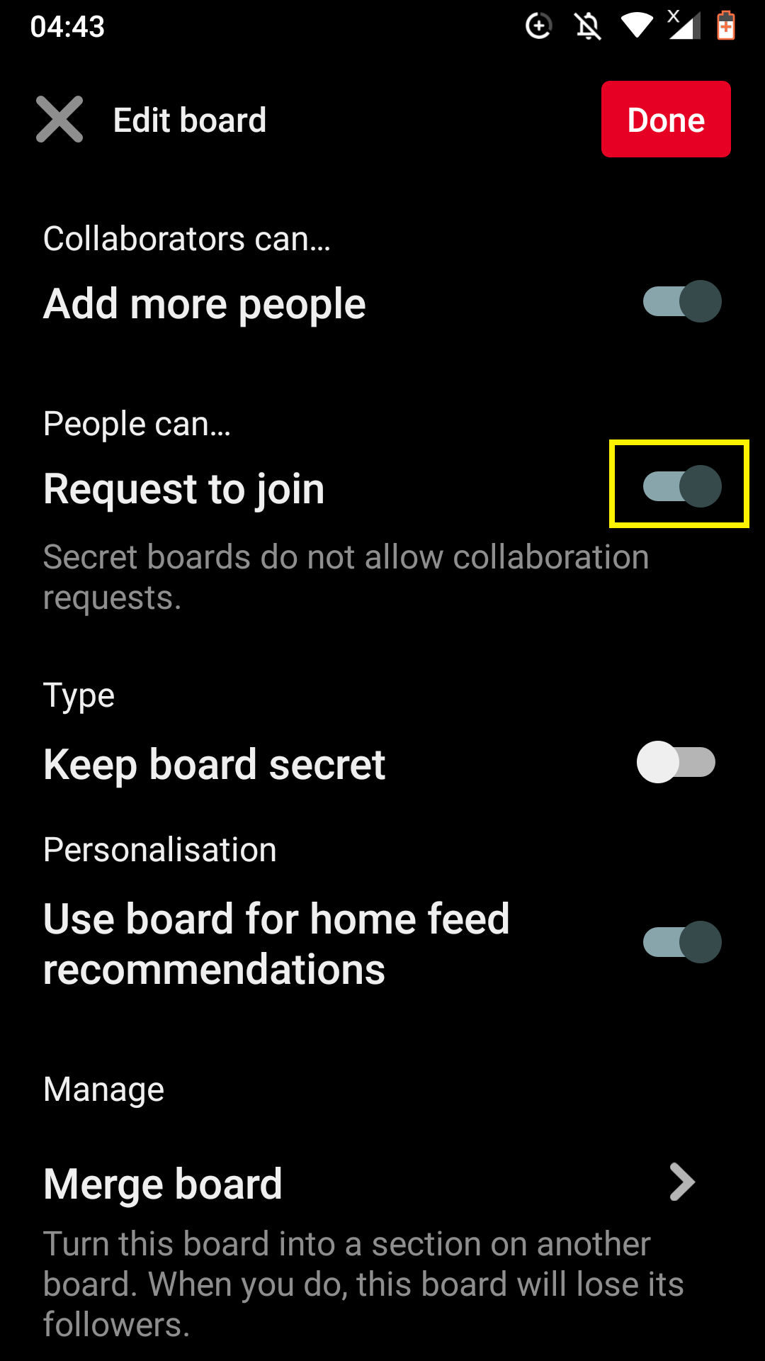 Pinterest for Android: How to Edit Boards