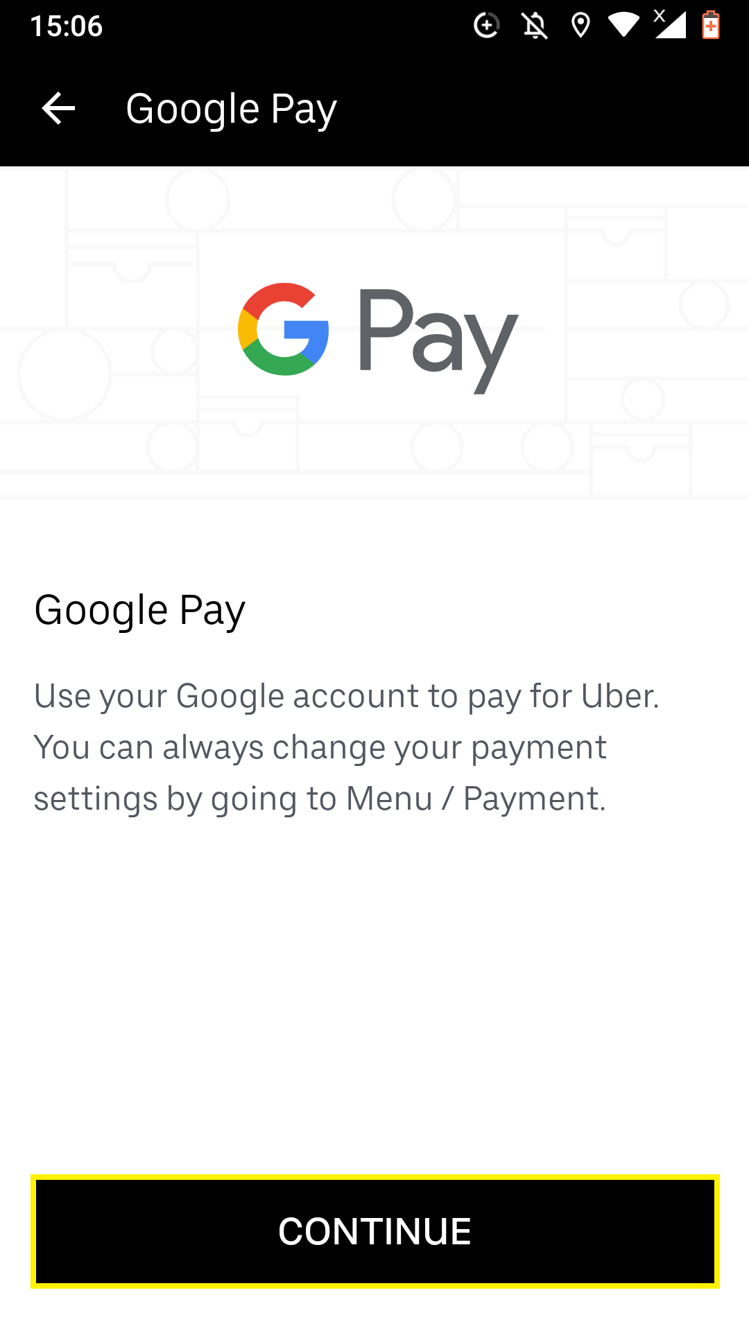 Uber for Android App: How to Add and/or Change Payment Method