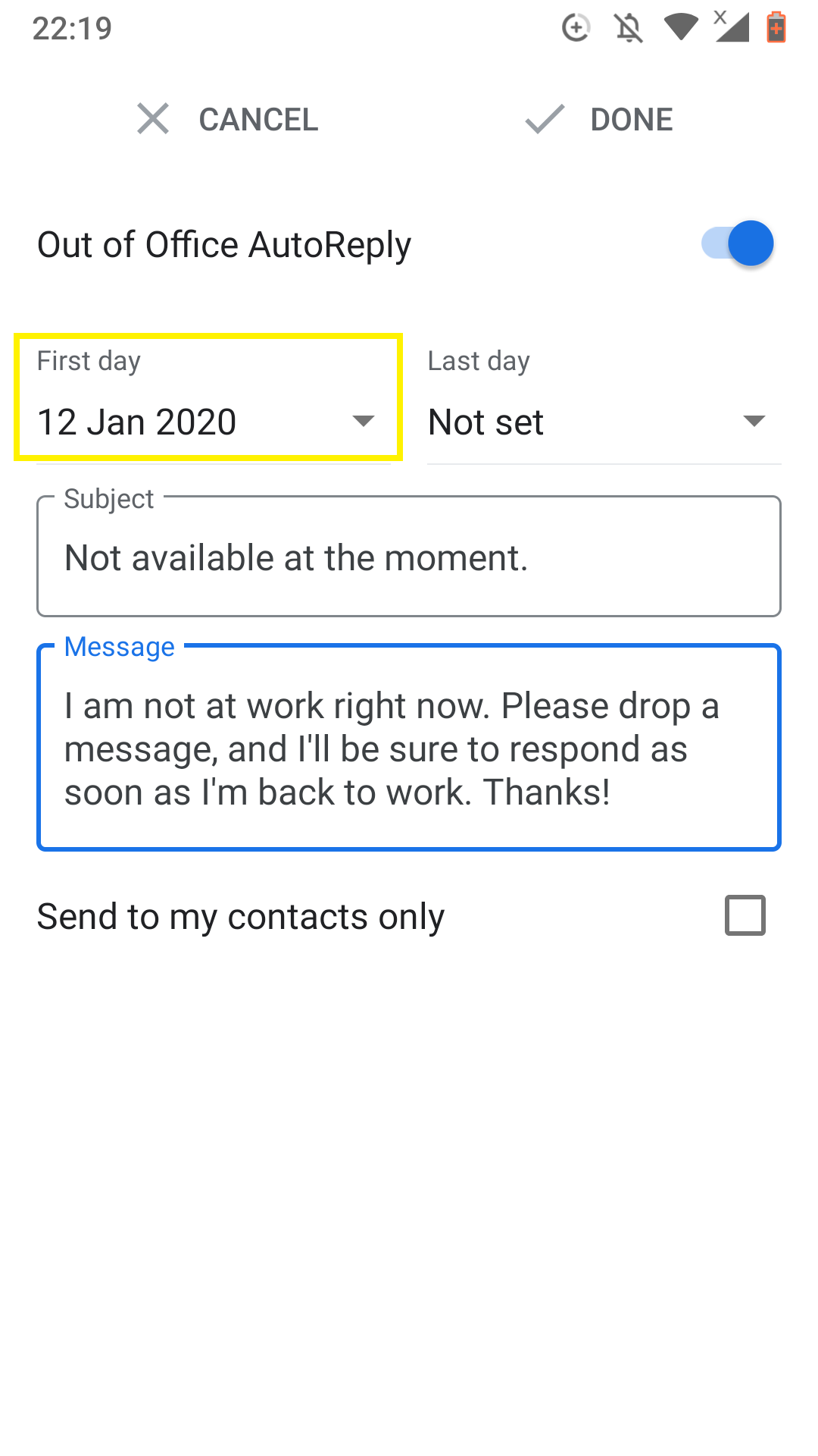 How to Set Out Of Office Autoreply in Gmail for Android
