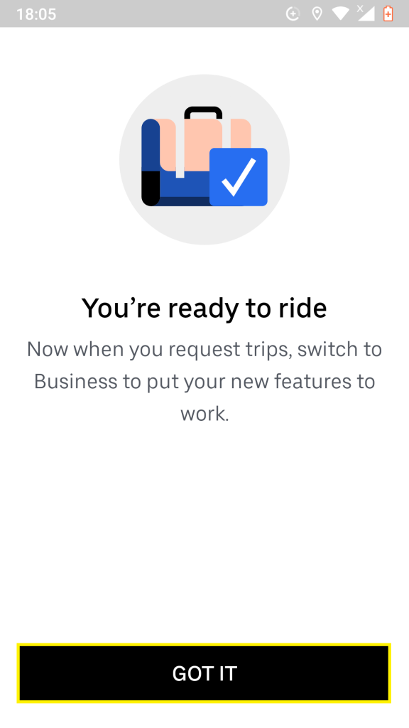 How to Set up A Business Profile on Uber (Android)