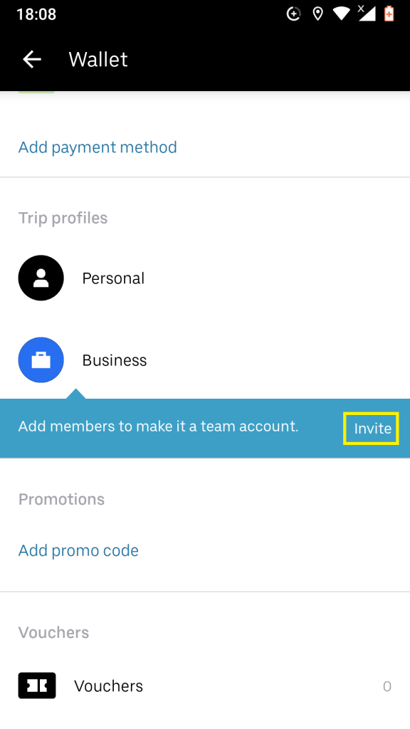 How to Set up A Business Profile on Uber (Android)