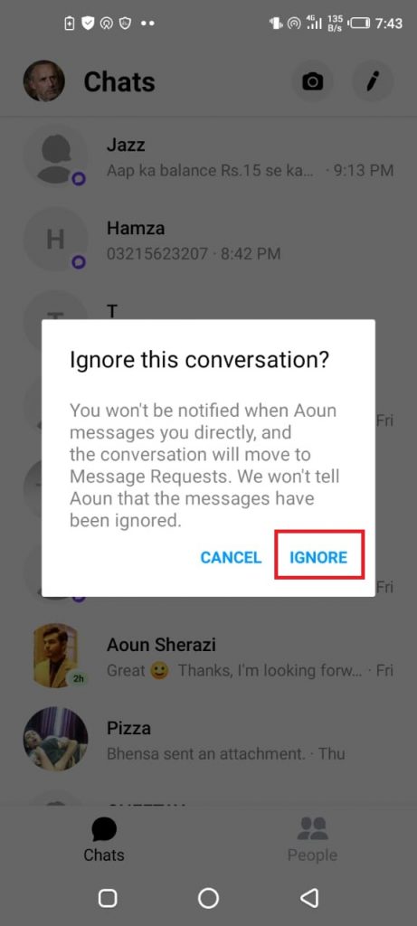 How to Ignore Messages on FB Messenger : 2020 Updated