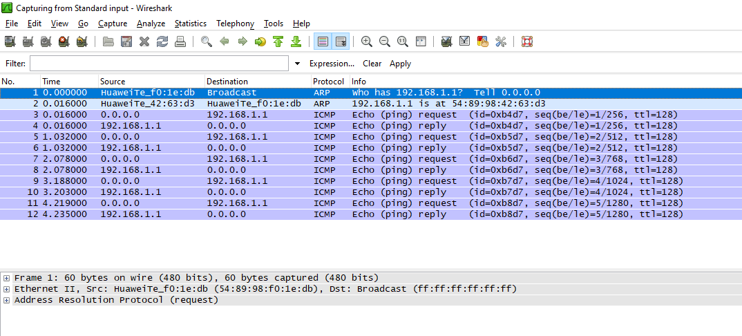 How to Read Data Packet Constituents in Wireshark