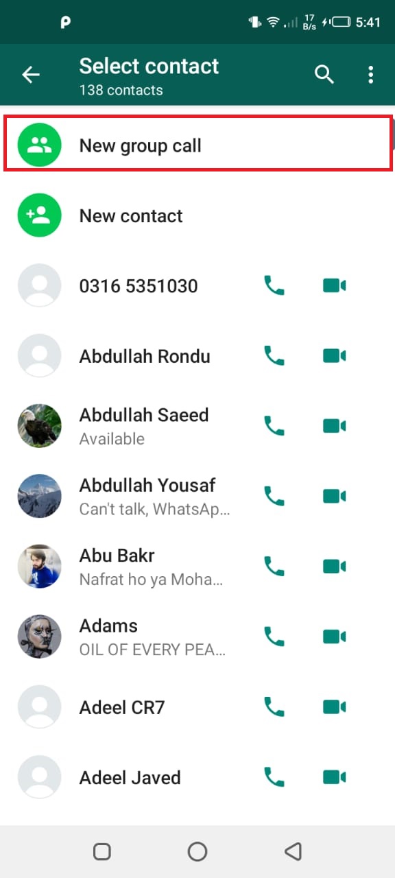 How to Whatsapp Group Video Chat with up to 8 Contacts