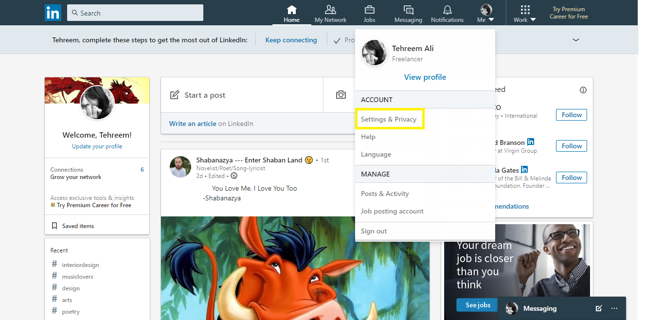 How to Turn on Private Mode in LinkedIn
