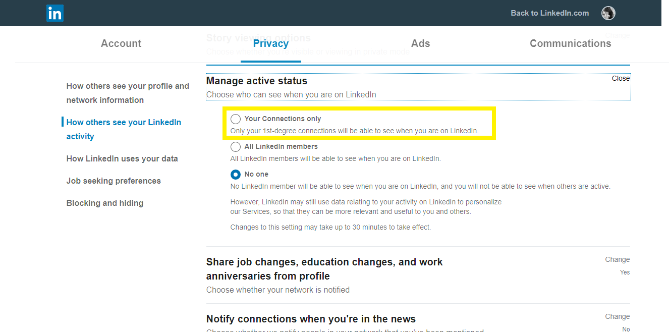How to Manage Active Status on LinkedIn