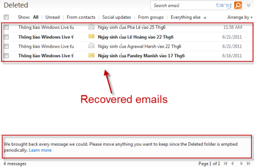 Hotmail: Recover deleted emails Hotmail: Recover deleted emails