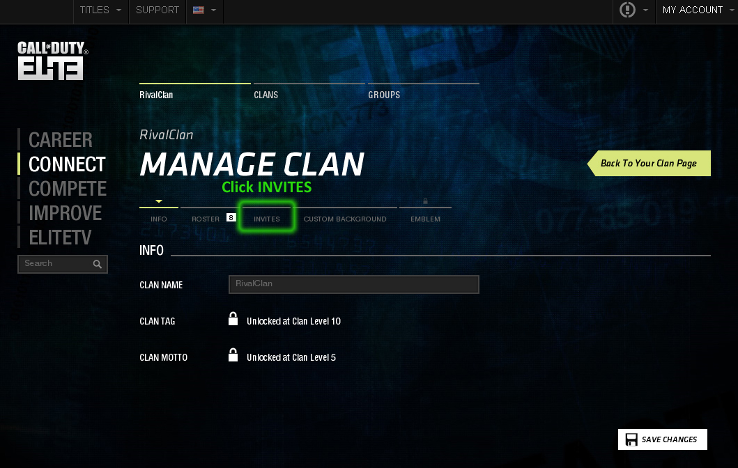 Invite new members to your Call of Duty ELITE clan
