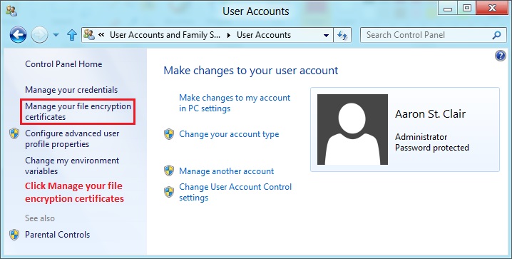 Create A File Encryption Certificate And Key For Windows 8 7816