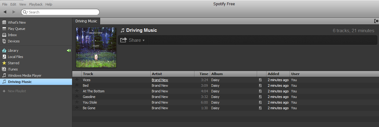 Create a playlist with Spotify